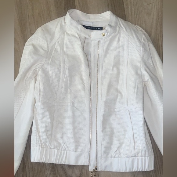 Ivanka Trump | Jackets & Coats | Vintage Ivanka Trump White Leather ...